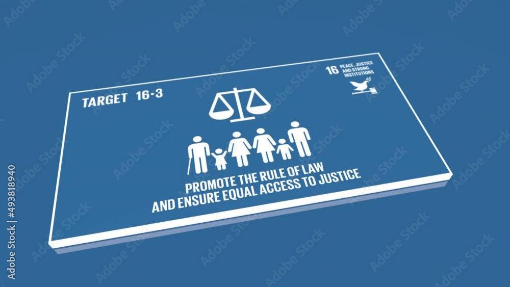17 Global Goals SDGs Media Card Target 16-3 Peace, Justice And Strong ...