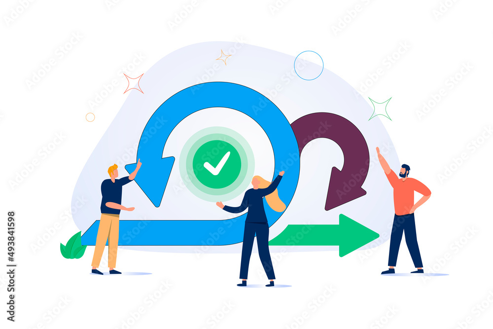 Scrum sprint methodology as agile development process tiny person ...