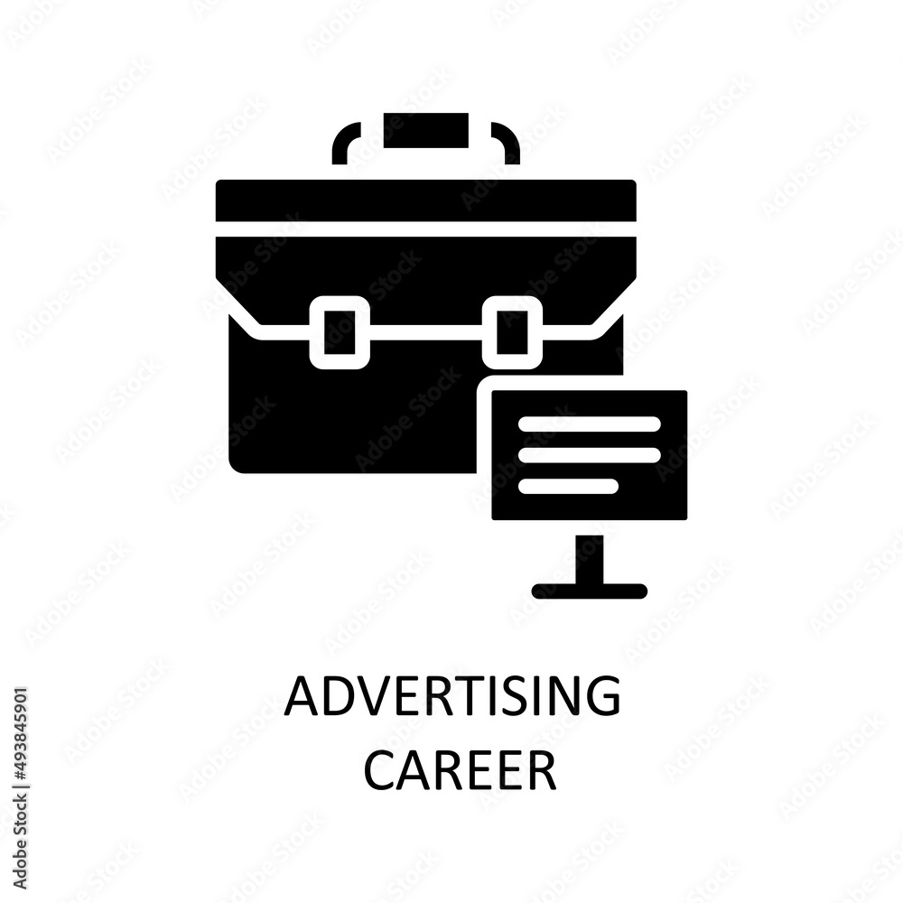 Advertising Career Vector Solid icons for your digital or print ...
