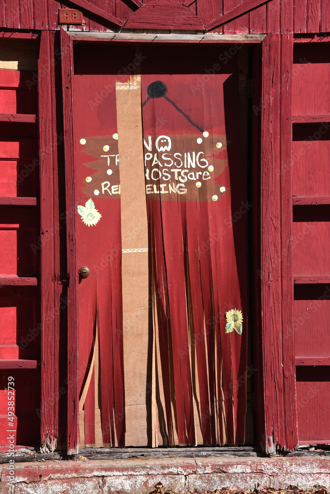 No Entry Ghosts are Present Stock Photo | Adobe Stock