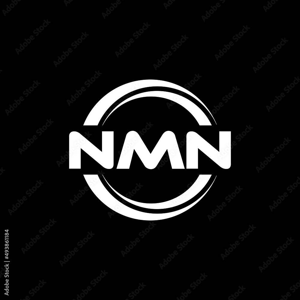 NMN letter logo design with black background in illustrator, vector ...