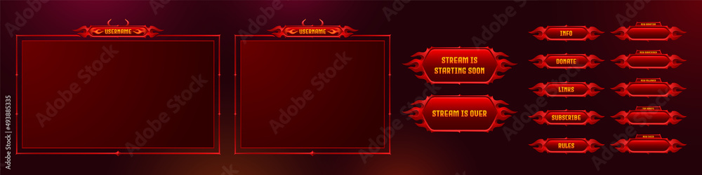 Live streaming background with online multimedia player windows and ...