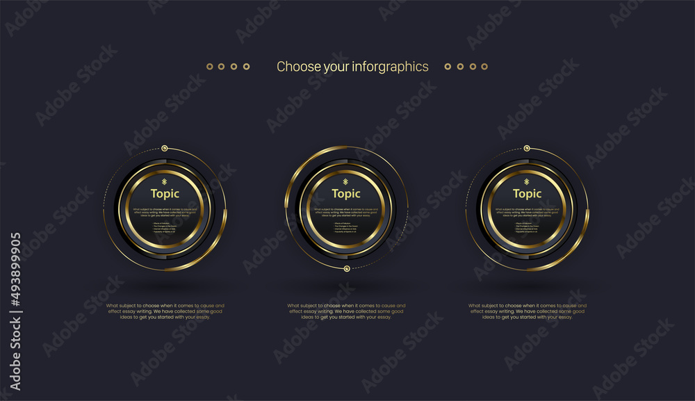 Steps of Three buttons Timeline infographics template and with a modern ...