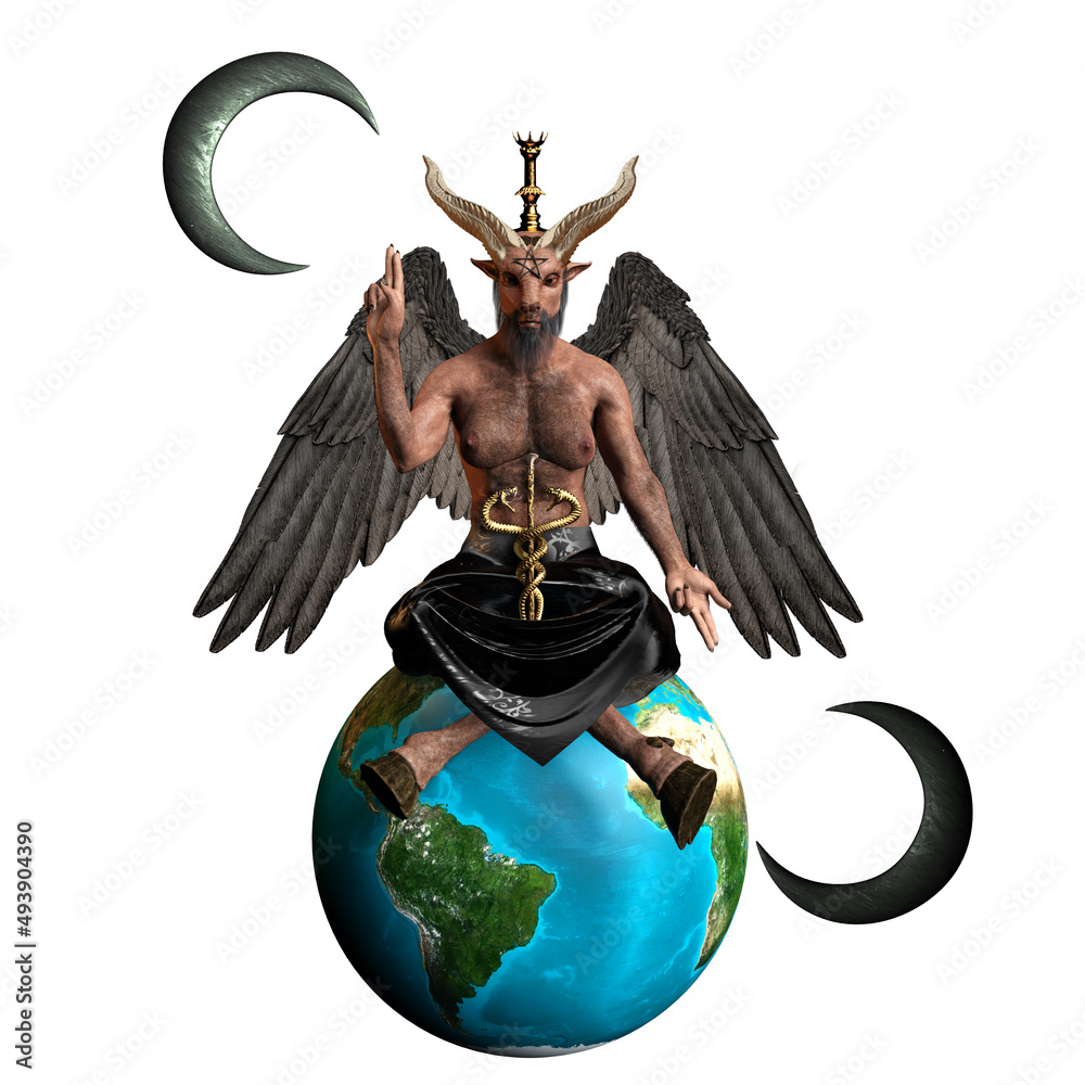 Baphomet the king illustration Stock Illustration | Adobe Stock