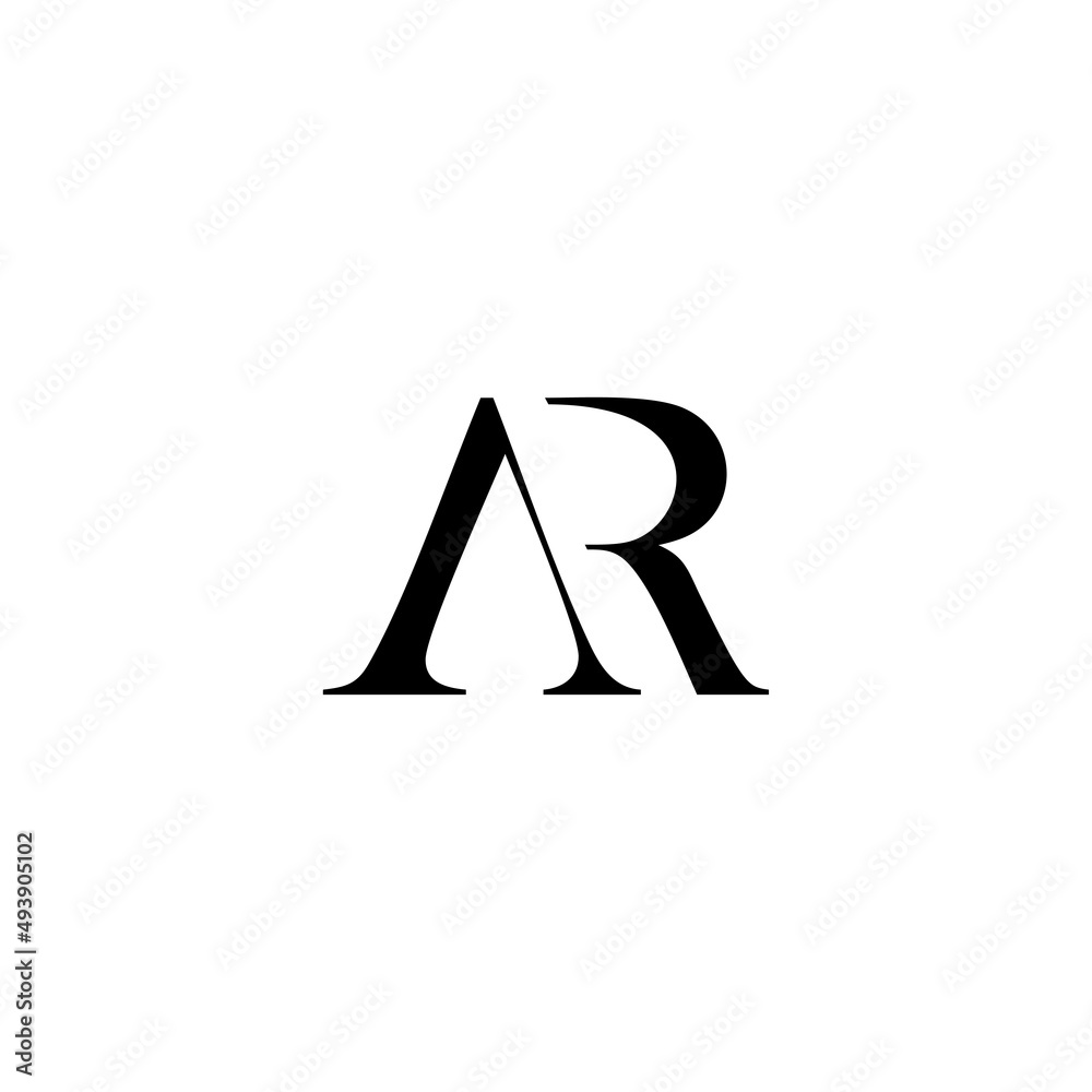 initial AR monogram logo design template vector Stock Vector | Adobe Stock