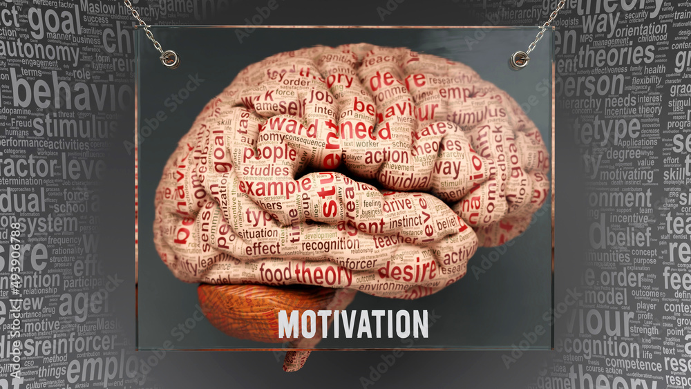 Motivation anatomy - its causes and effects projected on a human brain ...