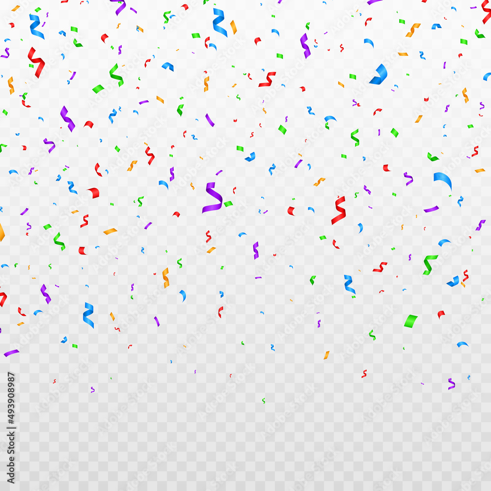 Vector illustration confetti background. Serpentine, abstract ...