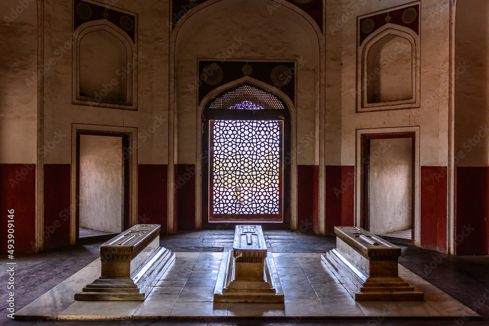 Stockfoto Humayun's tomb of Mughal Emperor Humayun designed by Persian ...
