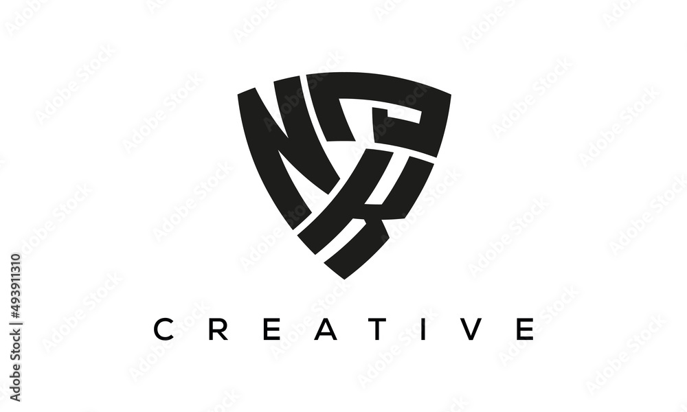 NKJ letters logo, security Shield logo vector Stock Vector | Adobe Stock