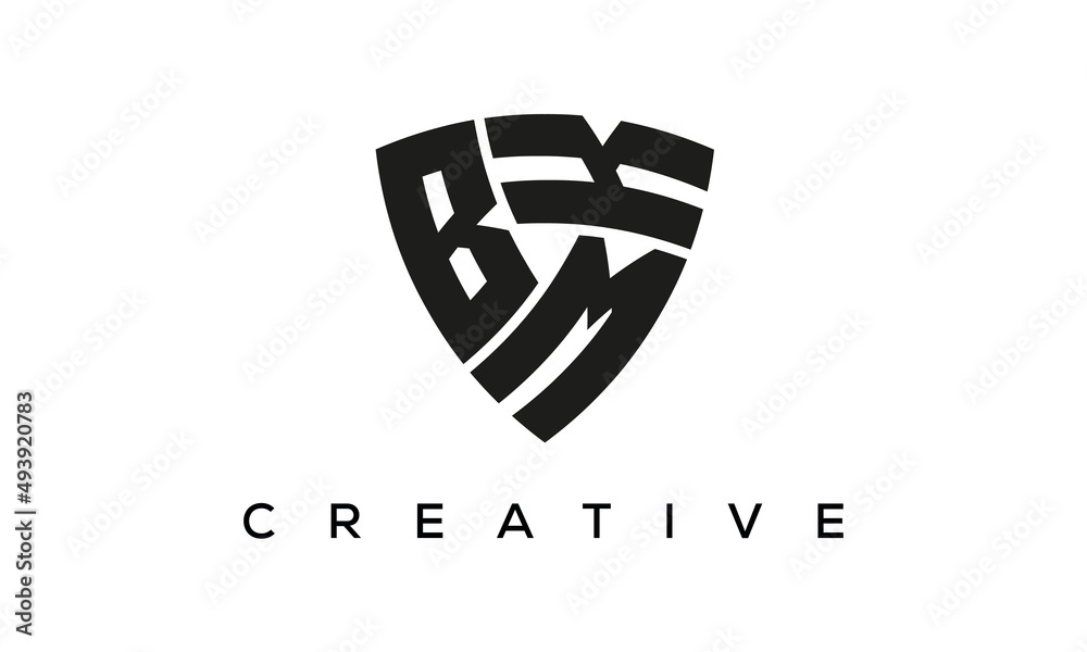 BMK letters logo, security Shield logo vector Stock Vector | Adobe Stock