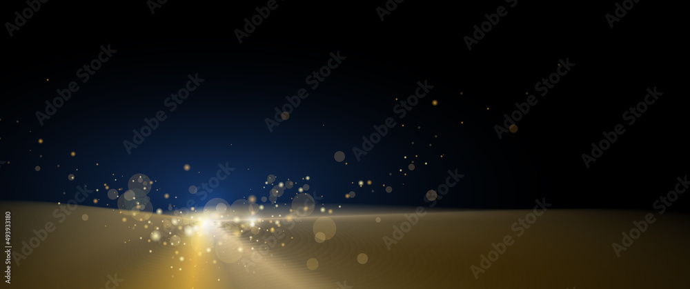 Vector abstract gold light sphere with glitter sparkle and glowing ...