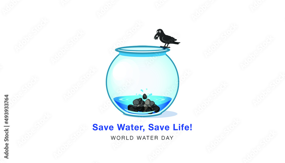 World Water Day creative concept for Water conservation. Save water ...