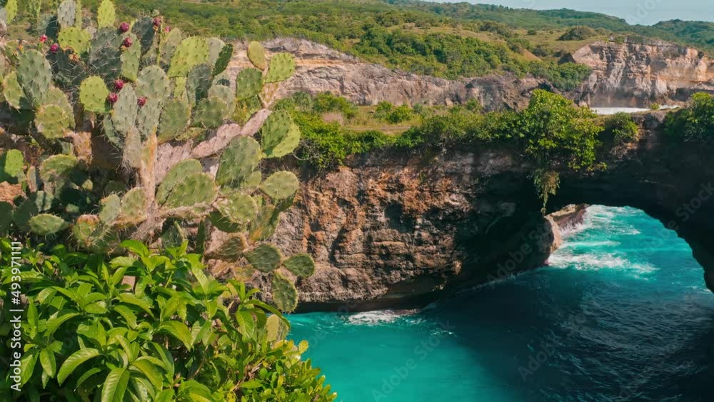 Video „Beautiful Bali destination, scenery natural pool in form crater ...