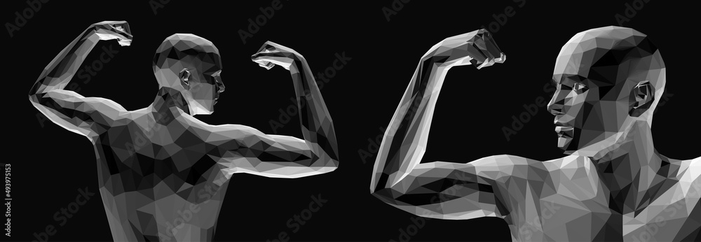 Champion raising both hands in the air as a true winner. Victory and ...