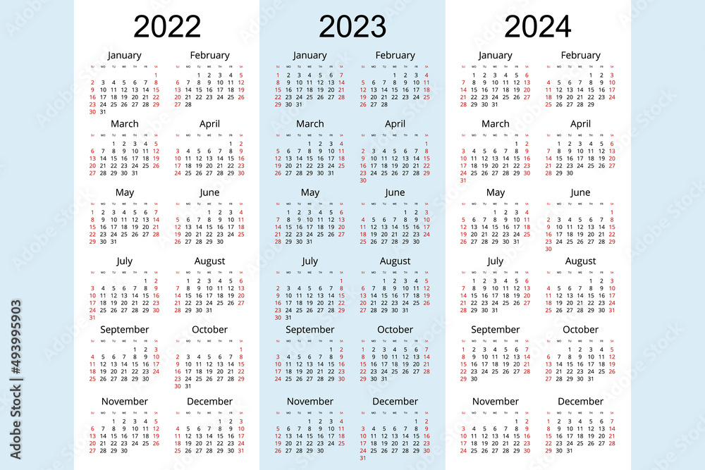 Calendar planner 2022, 2023, 2024, Corporate design planner template ...