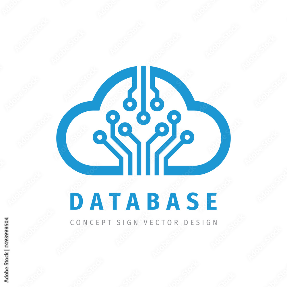Cloud computing hosting icon logo design. Hosting technology sign. Data ...