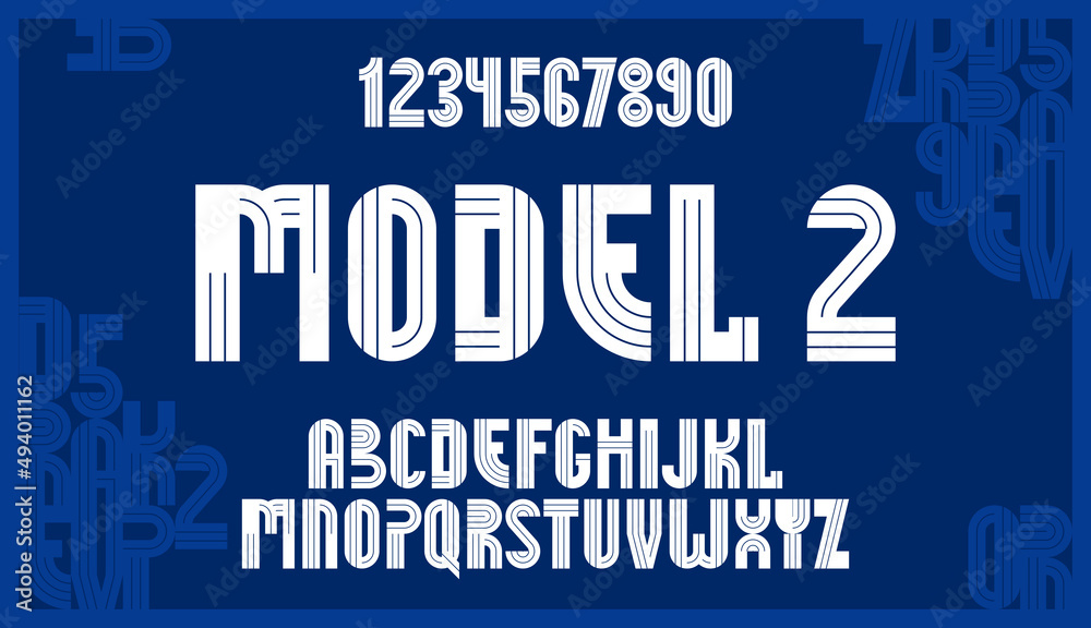 Abstract geometric original font vector typeset, logo creation alphabet ...
