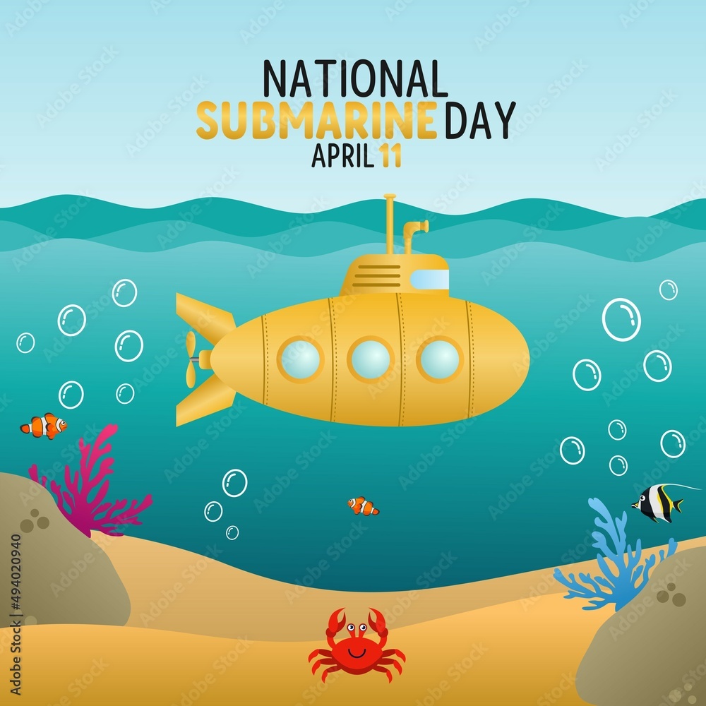 vector graphic of national submarine day good for national submarine ...