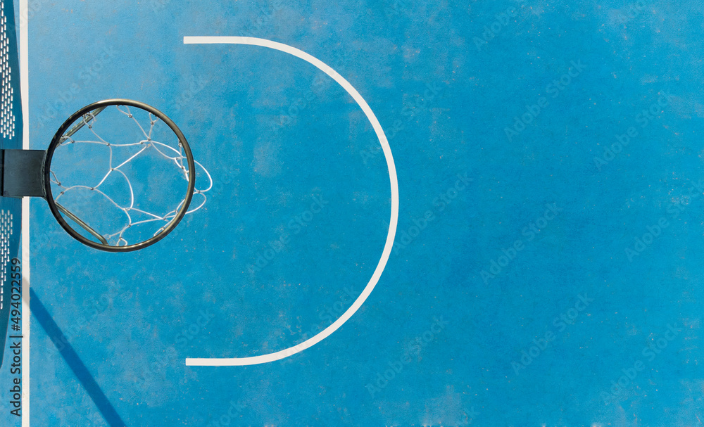 Basketball hoop placed on playground Stock Photo | Adobe Stock