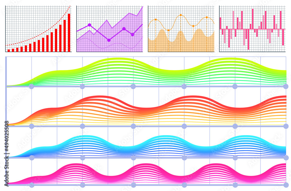 Intelligent technology hud interactive panel. Data screen with charts ...