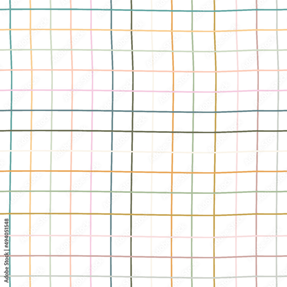 Seamless geometrical pattern with hand drawn lines. Endless Colorful ...