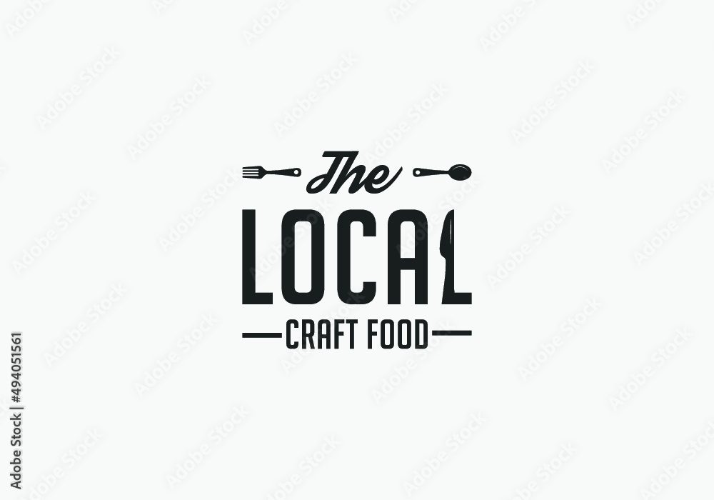 Local Craft Food logo design template - local food poster for ...