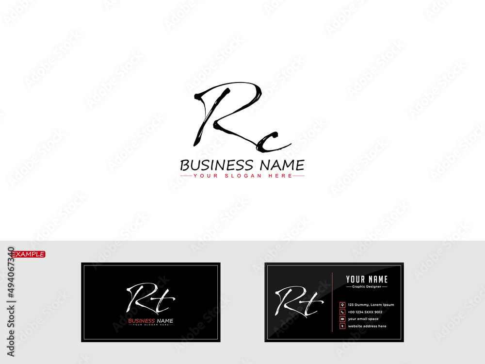 Brush RC cr Signature logo, Signature rc Letter Logo Design For stylish ...
