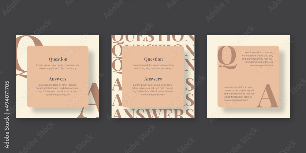 Vetor de concept question and answer time for social media post ...