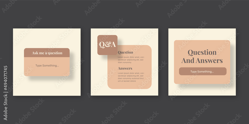 concept question and answer time for social media post instagram ...