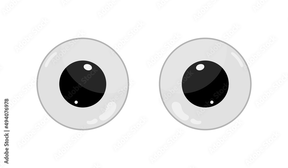 Plastic eyeball. Wobbly eyes. Googly eyes for toy. Puppet cartoon ...
