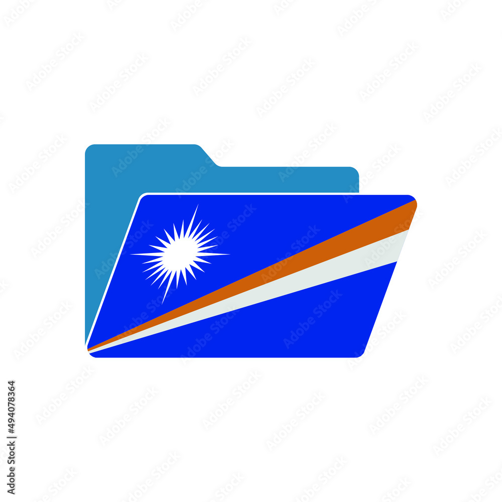 Marshall Islands. Folder icon with Marshall Islands flag. Vector ...