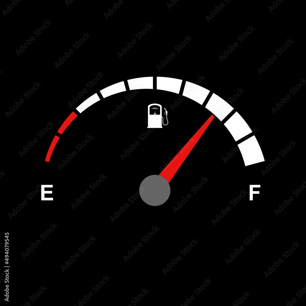 Fuel indicator for gas, petrol, gasoline, diesel level count. Fuel ...