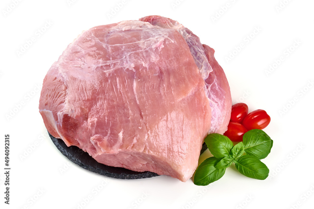 Fresh pork meat, isolated on white background. High resolution image ...