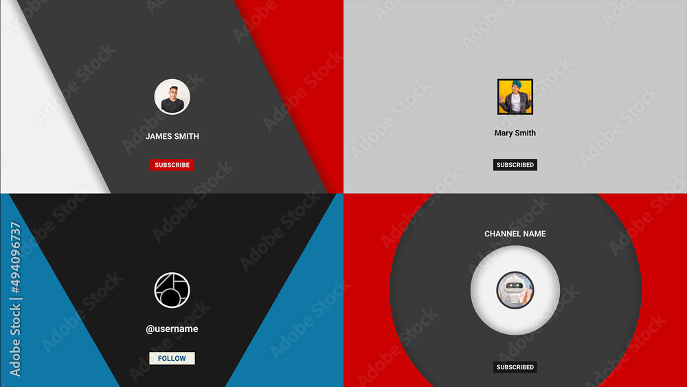 Colorful Full-Screen Transitions with Call to Action Stock Template ...