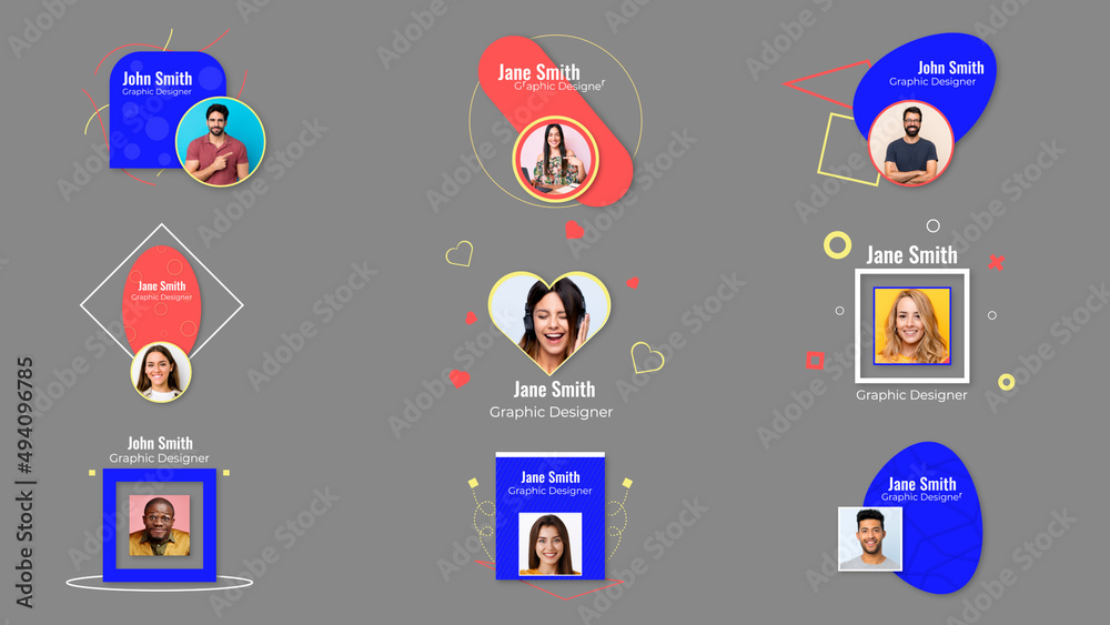 Profile Person Lower Thirds Stock Template | Adobe Stock