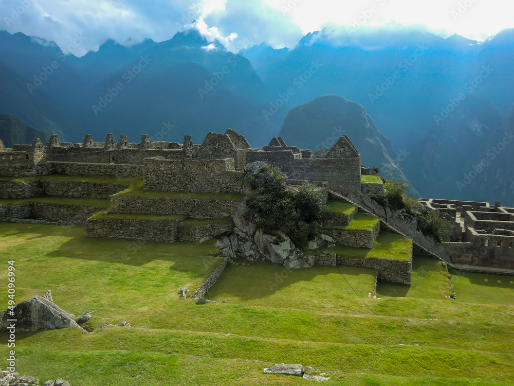 Royal Palace next to the Acllahuasi in Machu Picchu citadel of the Inca ...