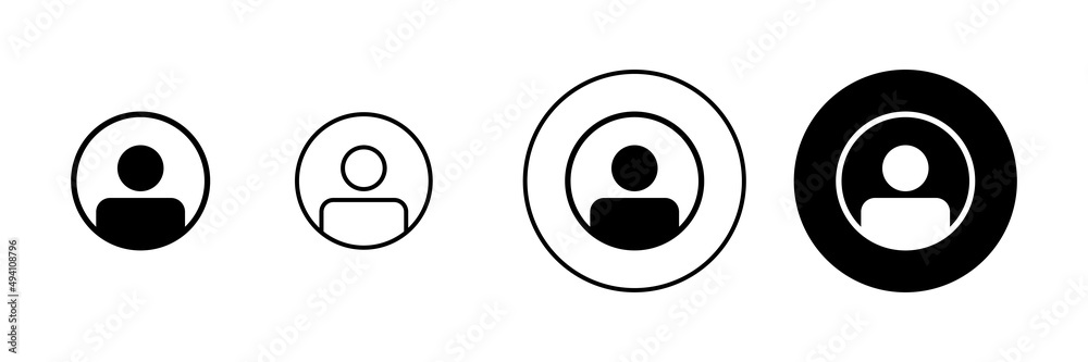 User Icons set. person sign and symbol. people icon. Stock Vector ...