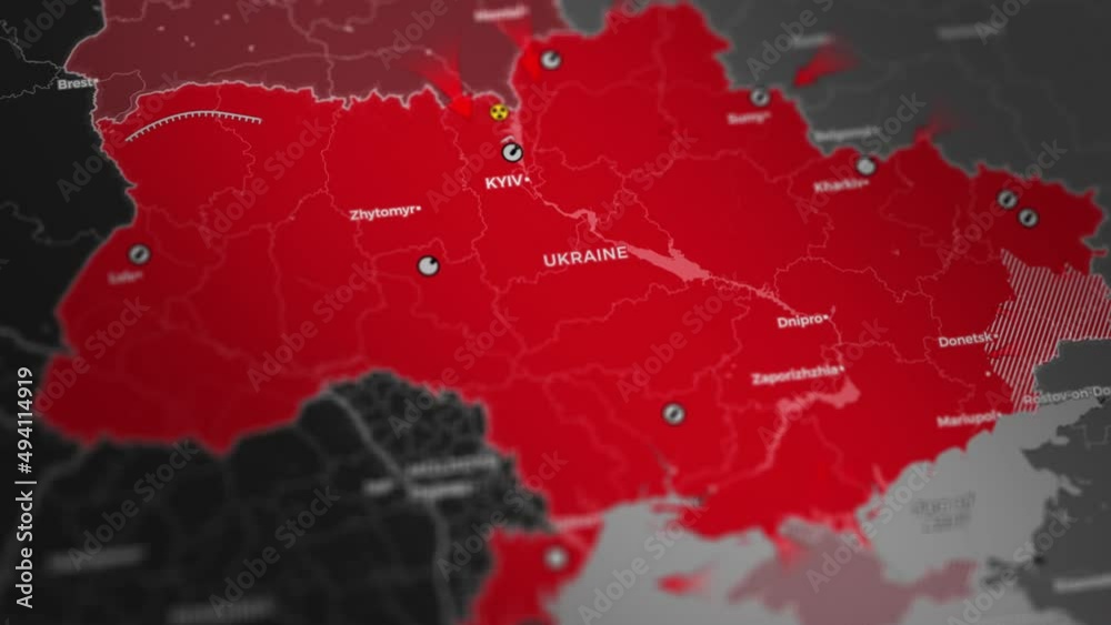 Animation Ukraine war map. Animated map of Russia invasion of Ukraine ...