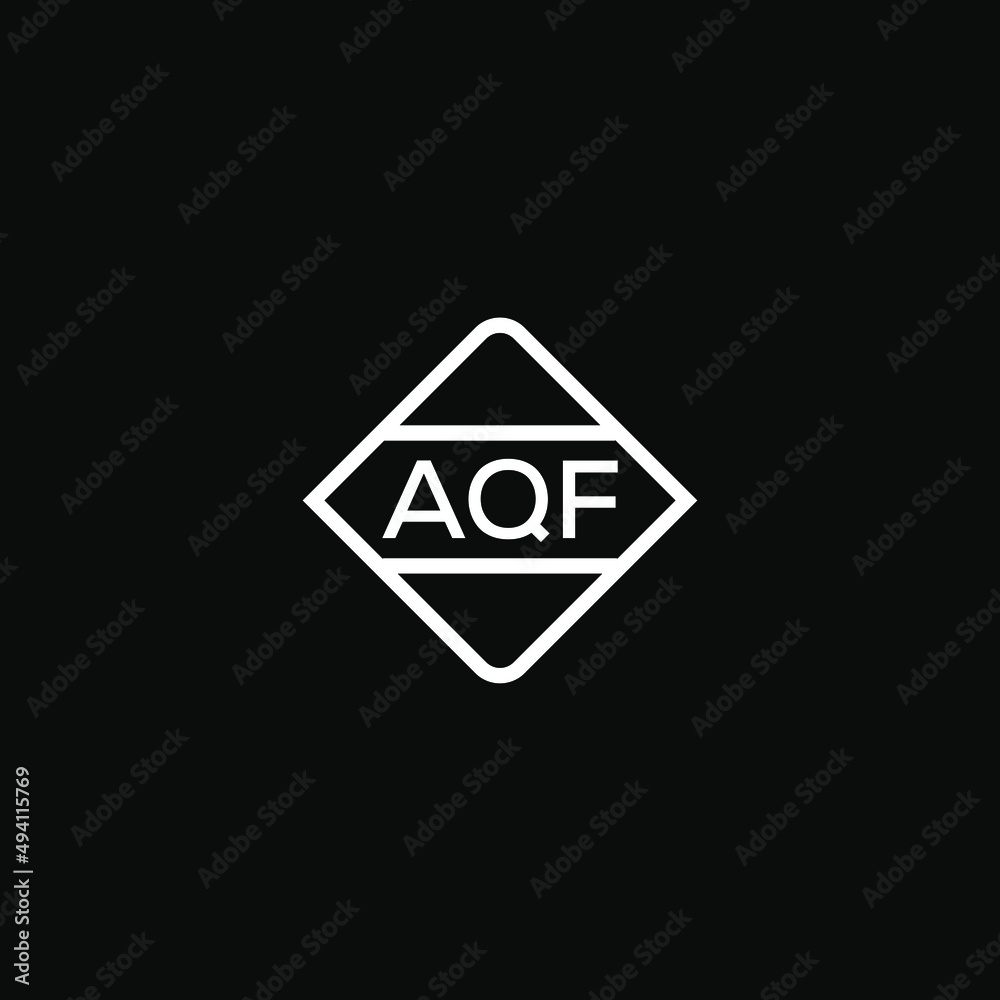 AQF 3 letter design for logo and icon.AQF monogram logo.vector ...