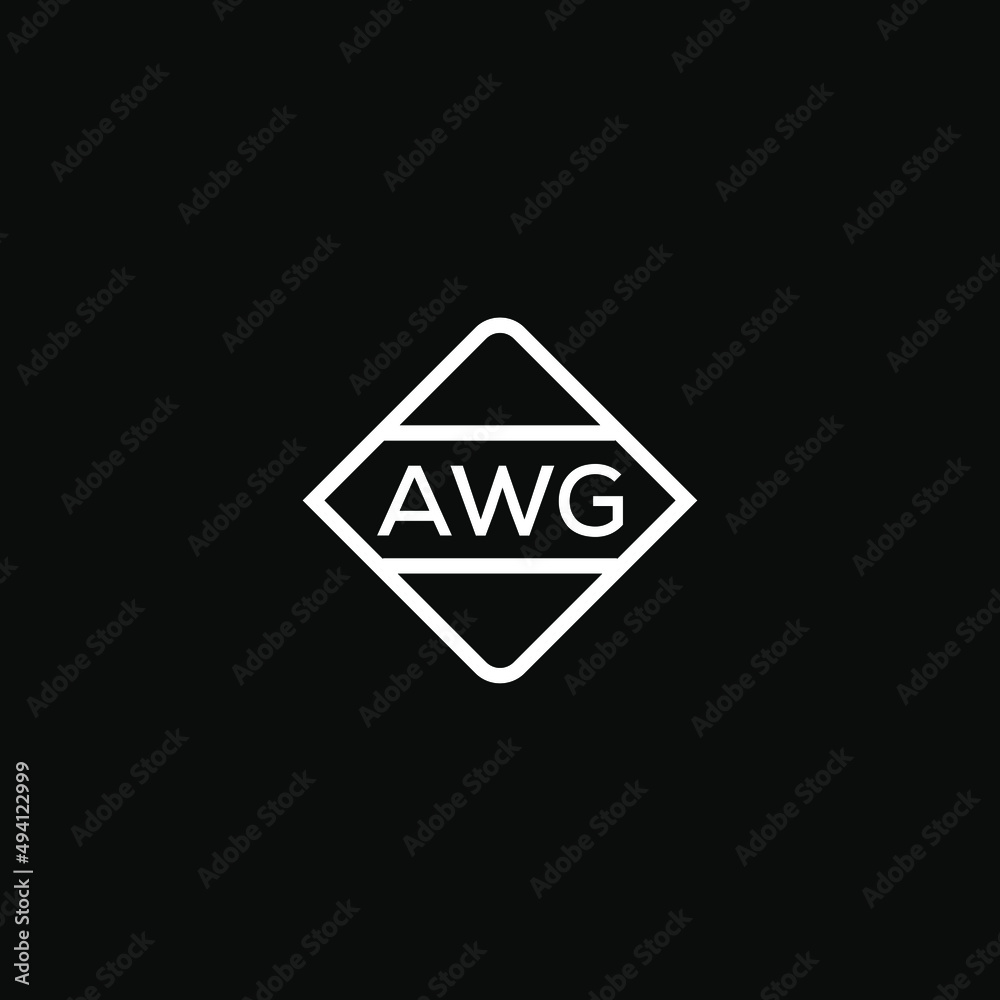 AWG 3 letter design for logo and icon.AWG monogram logo.vector ...