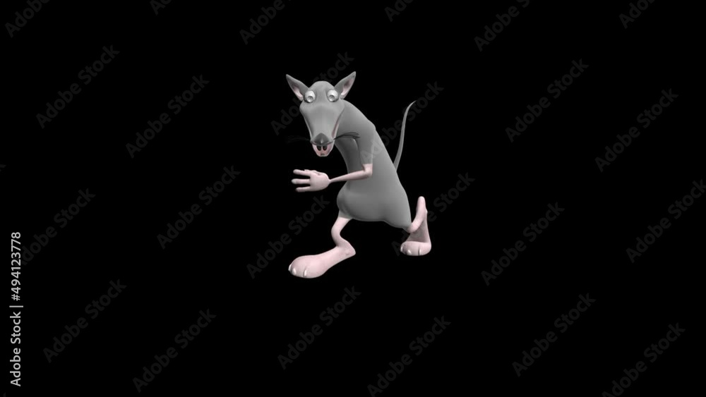 Dancing mouse. 3D animation. Transparent background. Stock Video ...