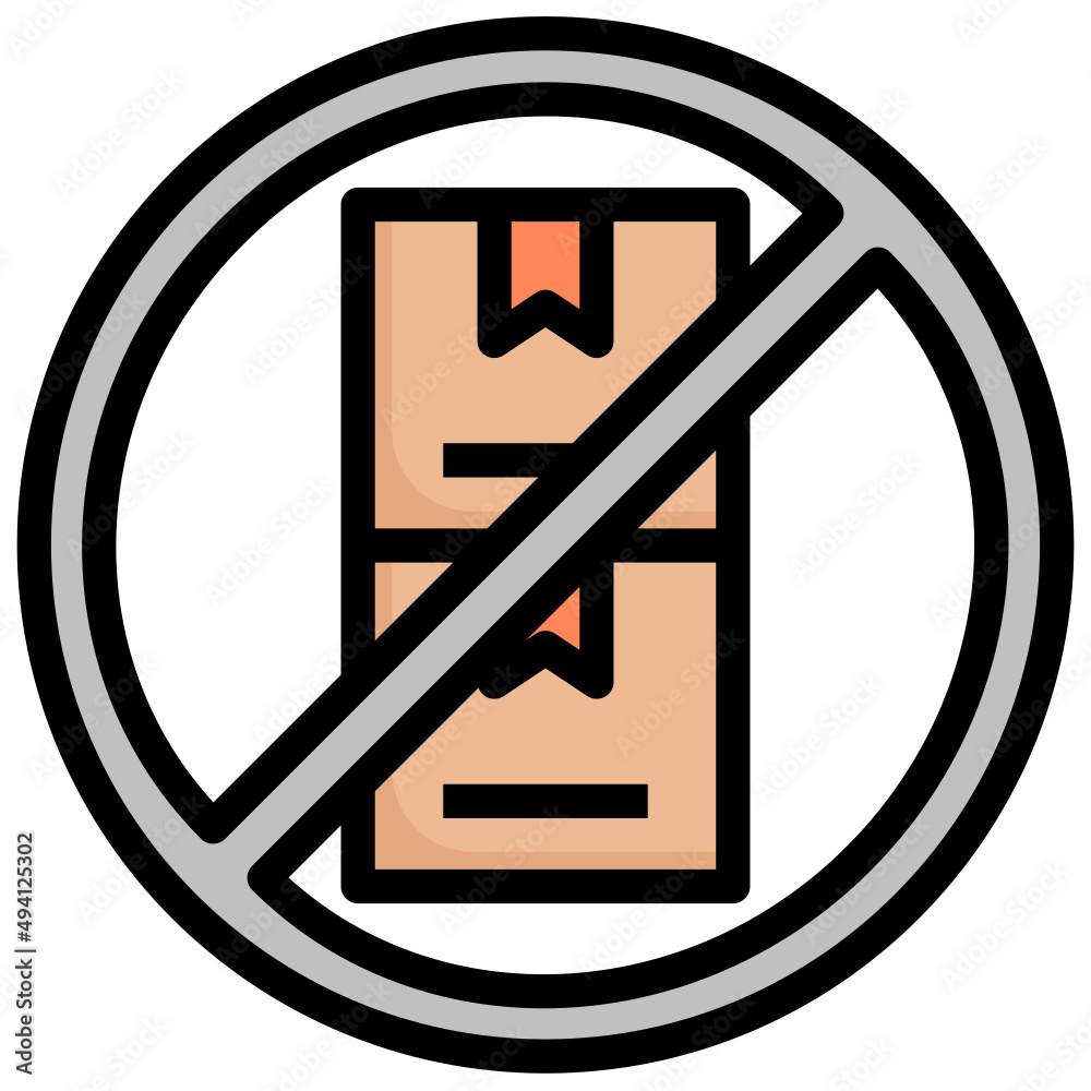 DO NOT STACK filled outline icon,linear,outline,graphic,illustration ...