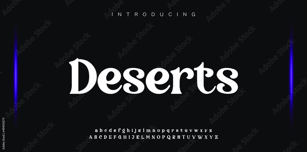Modern, Minimal and luxury DESERTS Alphabet Letter font. Professional ...