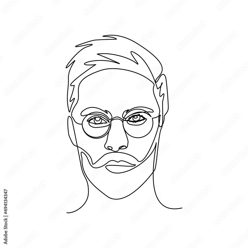 Handsome Man Drawing