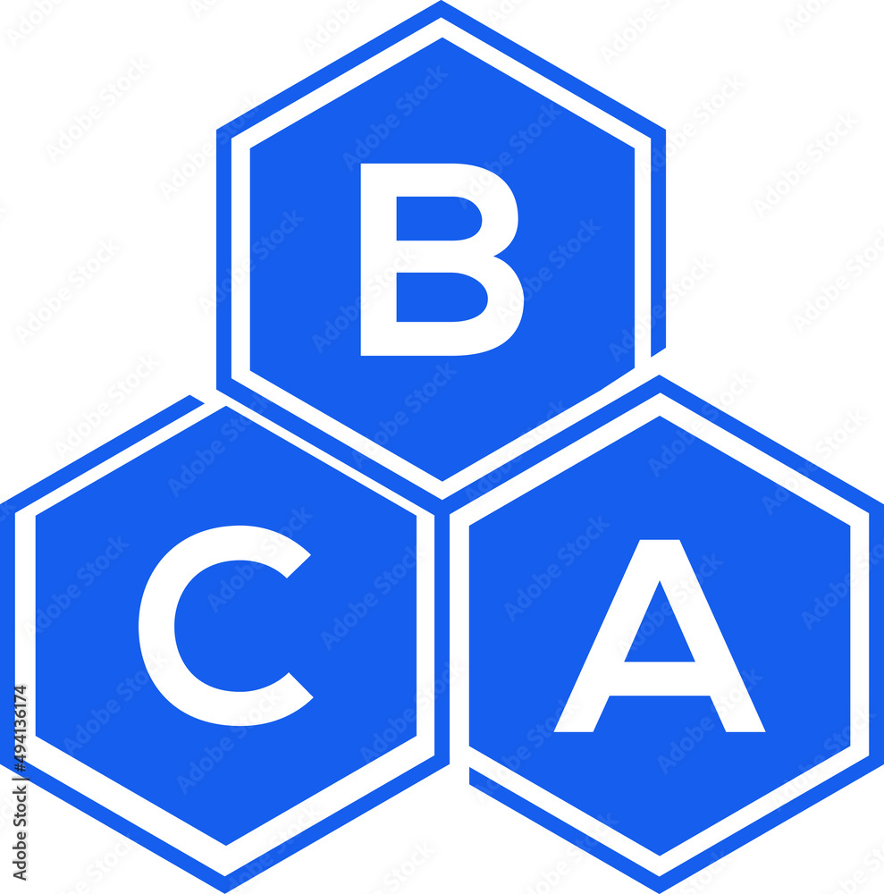 BCA letter logo design on White background. BCA creative initials ...