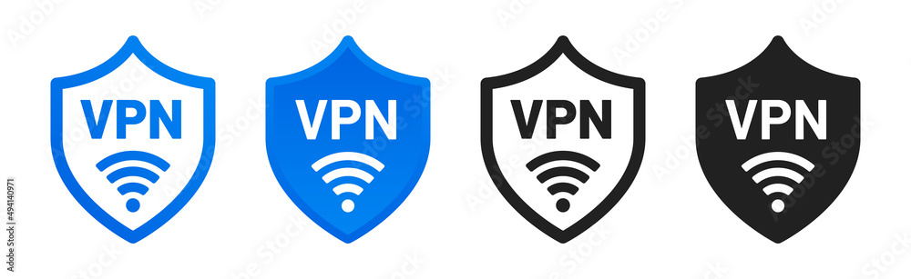 VPN icon. Virtual Private Network icon set. Vector illustration Stock ...