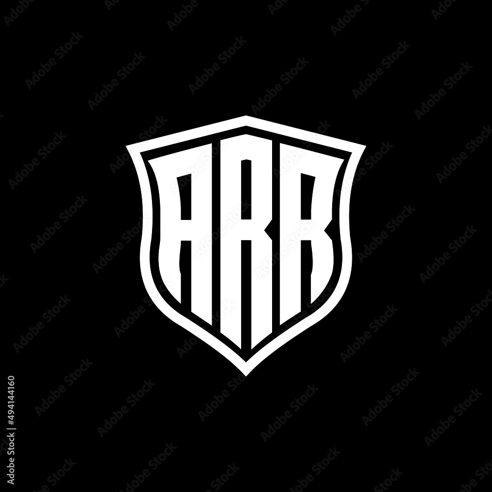 ARR letter logo design with black background in illustrator, vector ...