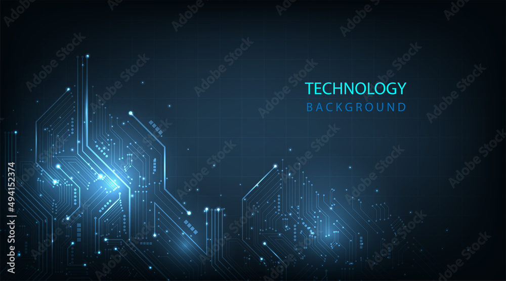 Circuit board technology background design.Vector abstract technology ...