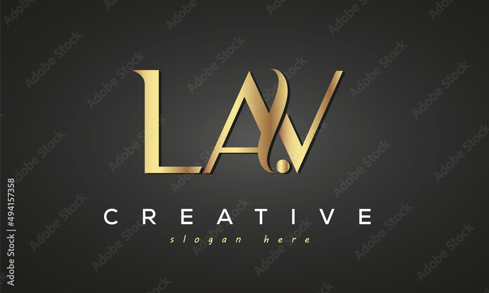 LAV creative luxury logo design Stock Vector | Adobe Stock