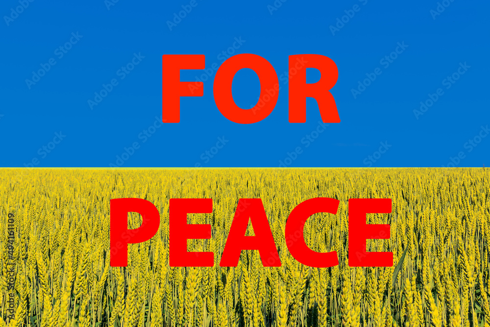 Ukraine peace symbols. Call for peace in Ukraine. For world peace. For ...